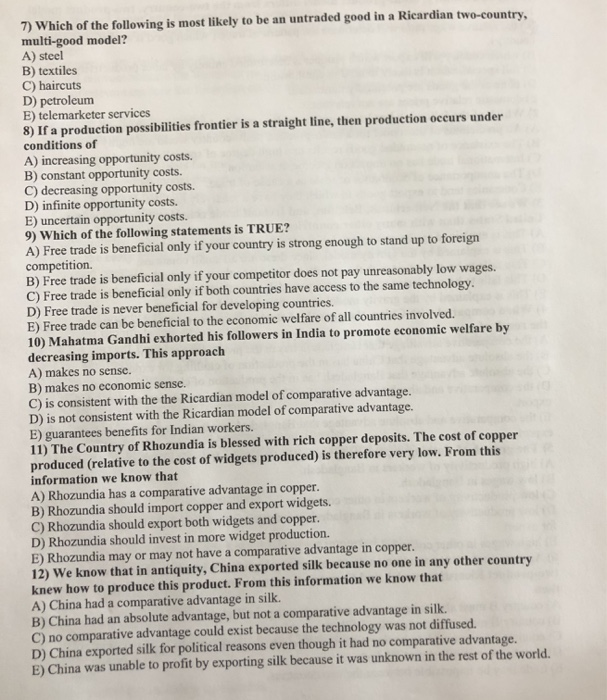 Solved 7) Which of the following is most likely to be an | Chegg.com
