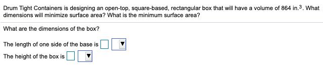 Solved Drum Tight Containers is designing an open-top, | Chegg.com