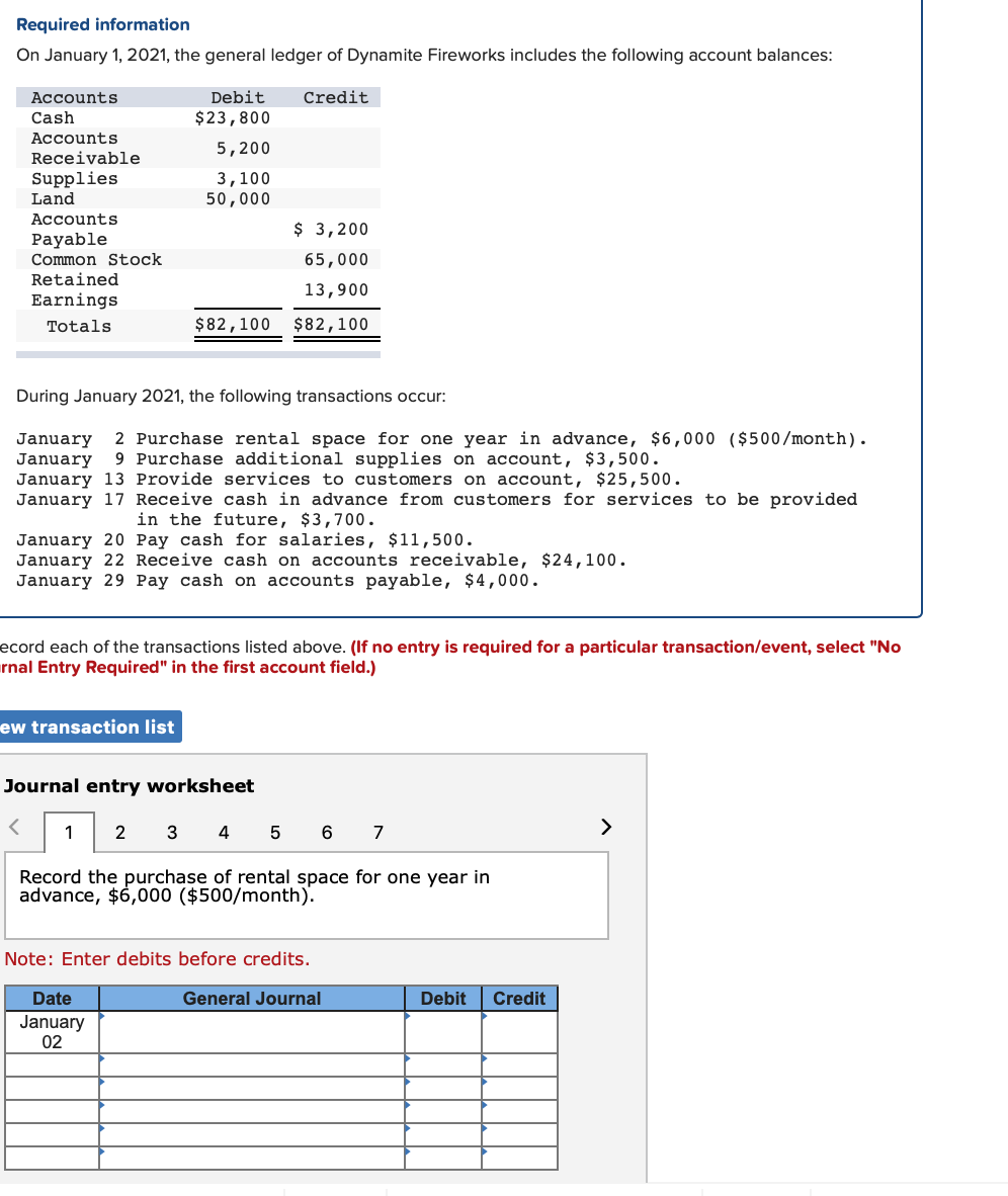 Solved Required information On January 1, 2021, the | Chegg.com