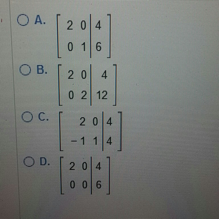 Solved Use the indicated row operation to change the matrix. | Chegg.com