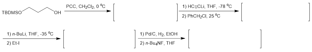 Solved PCC, CH2Cl2, 0 °C 1) HCECLI, THF, -78 °C TBDMSO OH 2) | Chegg.com