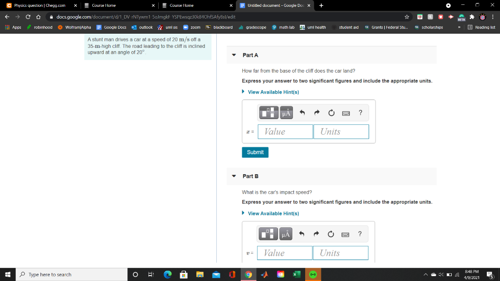 Solved C Physics question | Chegg.com X Course Home Course | Chegg.com