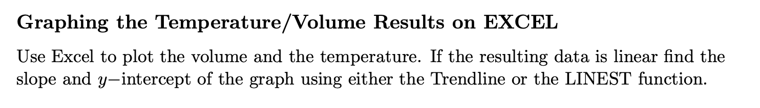 Solved Graphing the Pressure/Volume Results on EXCEL Use | Chegg.com