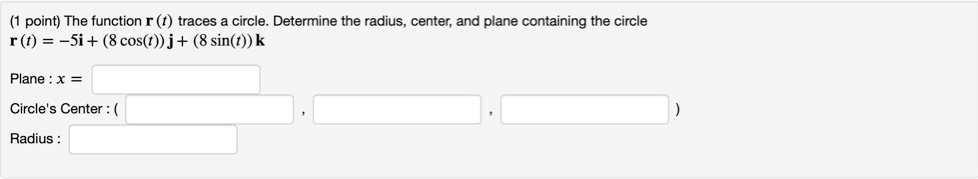 Solved (1 point) Determine whether rį and r2 collide or | Chegg.com