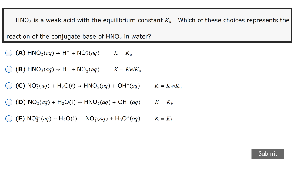 Solved HNO2 Is A Weak Acid With The Equilibrium Constant Ka Chegg Solved HNO2 Is A Weak Acid With The Equilibrium Constant Ka Chegg