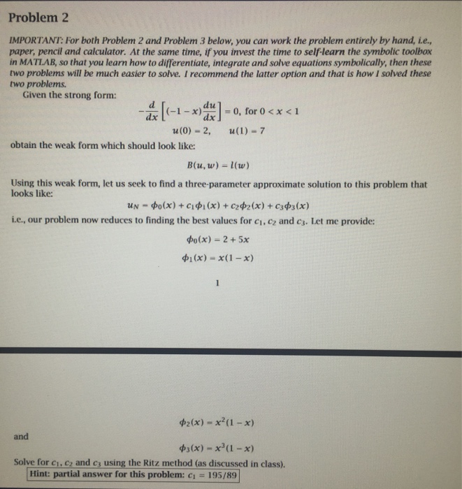 Solved Problem 2 IMPORTANT: For both Problem 2 and Problem 3 | Chegg.com