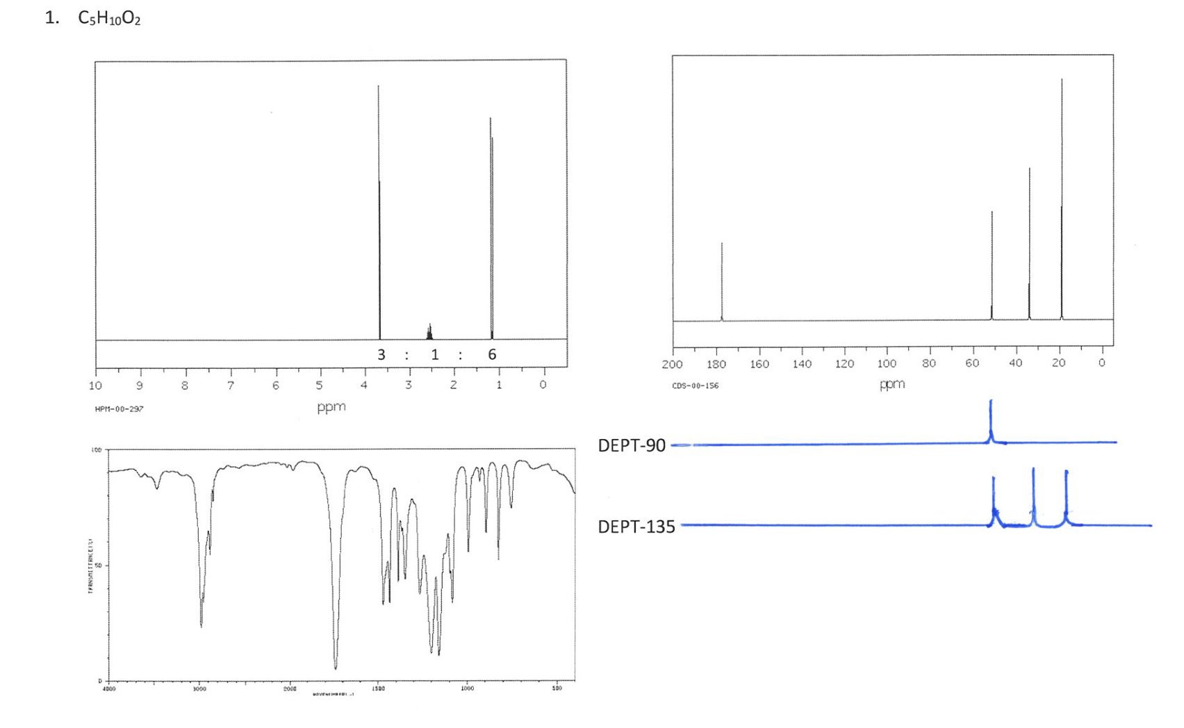 Solved 1. C5H10O2 | Chegg.com