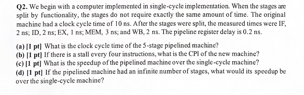 Solved Q2. We begin with a computer implemented in | Chegg.com