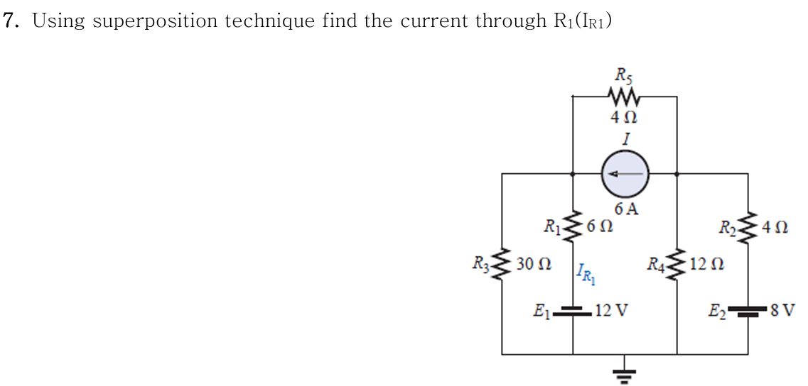 Solved Using superposition technique find the current | Chegg.com