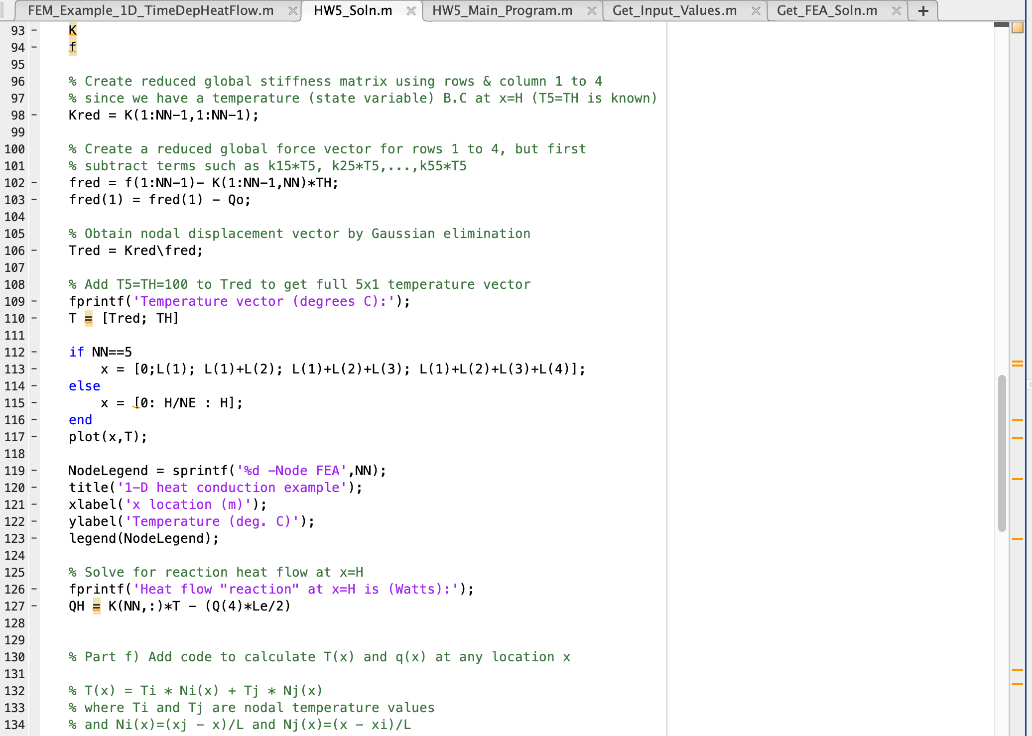 1. Modify the 1-D Heat Conduction MATLAB code from | Chegg.com