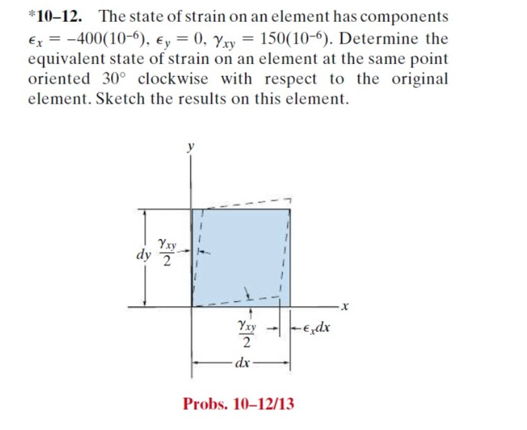 Solved *10-12. The state of strain on an element has | Chegg.com