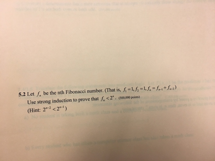 Solved Let f_n be the nth Fibonacci number. (That is, f_1 = | Chegg.com