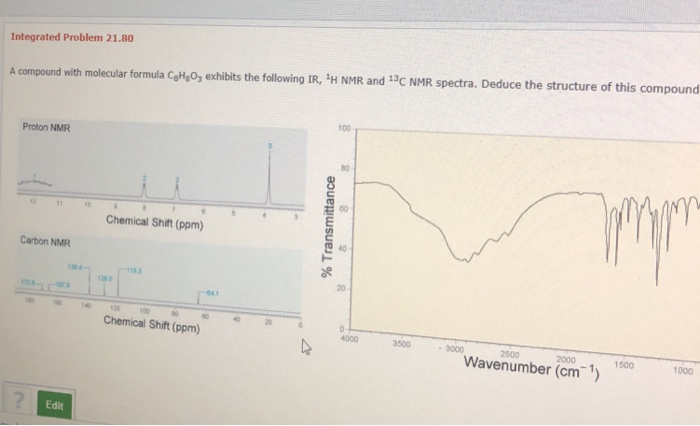 Solved Integrated Problem 21.80 A compound with molecular | Chegg.com