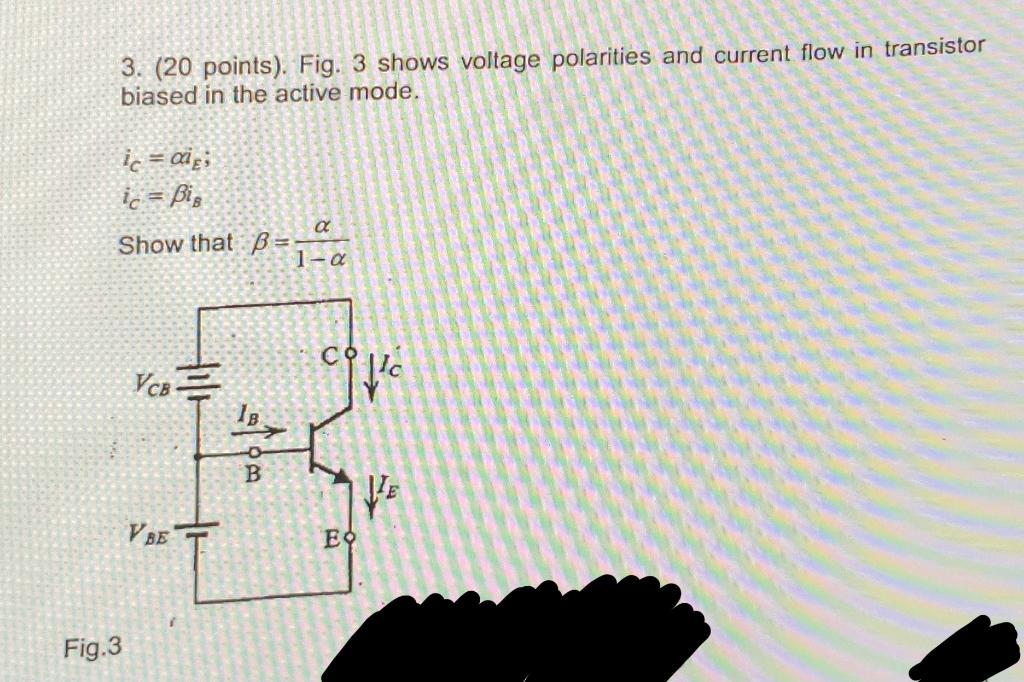 Solved 3. (20 points). Fig. 3 shows voltage polarities and | Chegg.com