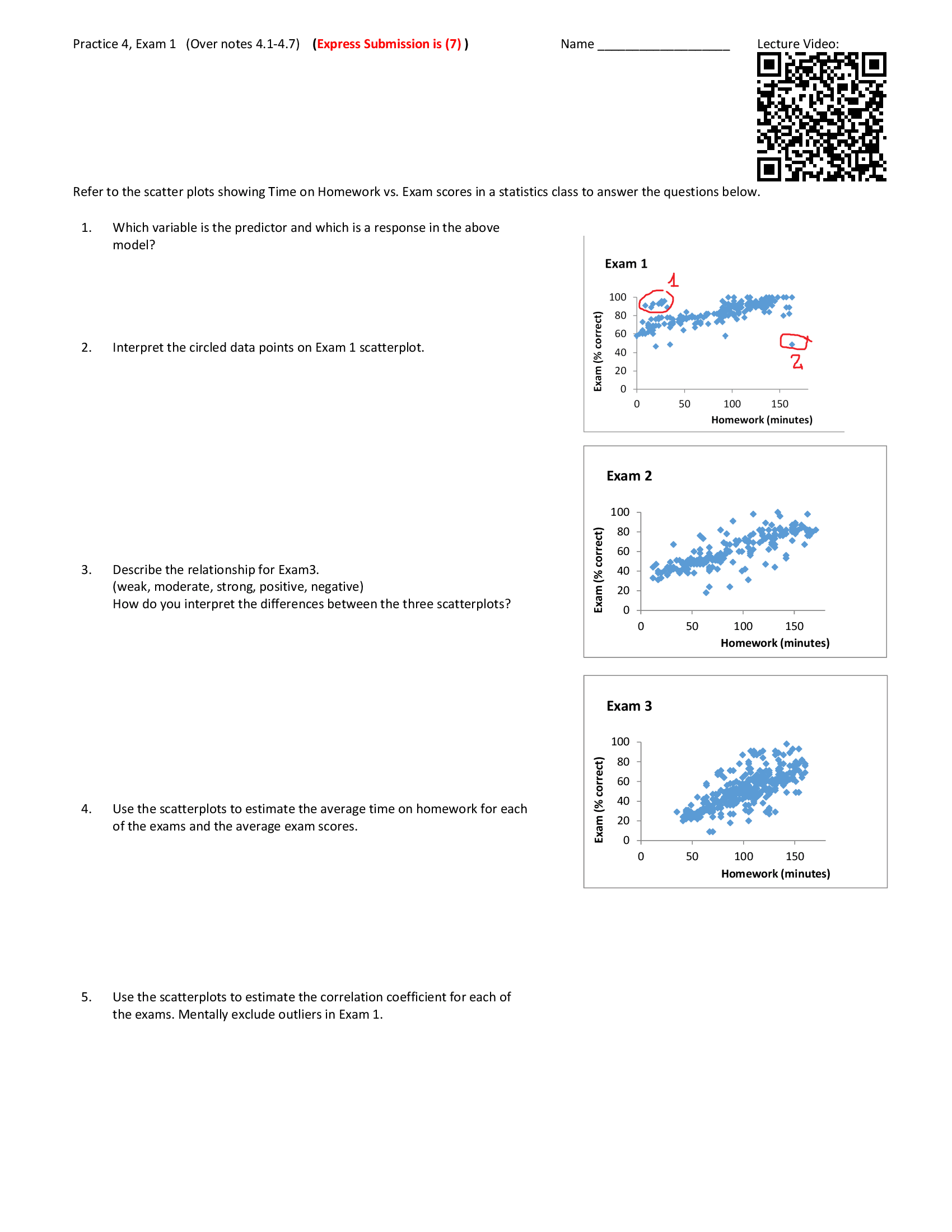 Solved Practice 4, Exam 1 (Over notes 4.1-4.7) (Express | Chegg.com
