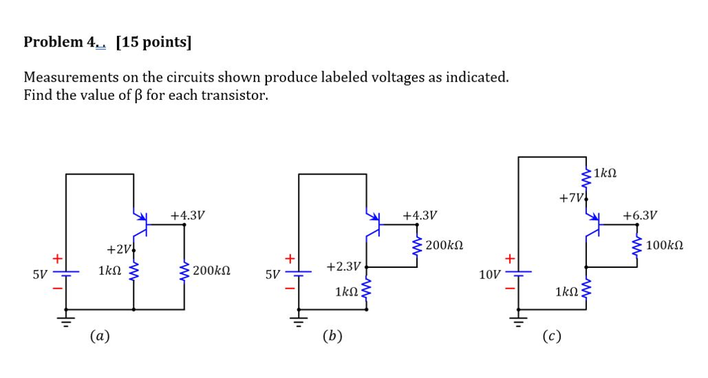 Solved Problem 4.- [15 points] Measurements on the circuits | Chegg.com