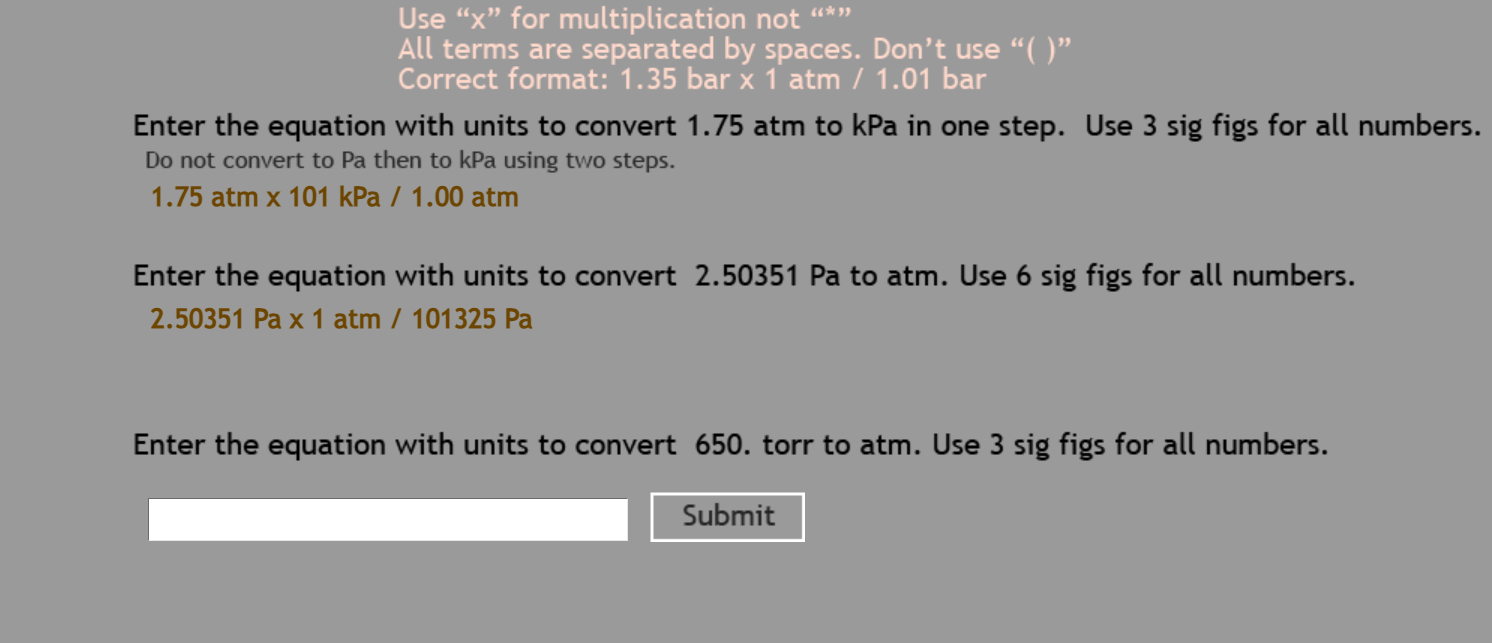 Solved Use "x" ﻿for multiplication not “*”Att terms are | Chegg.com
