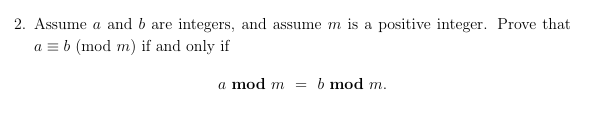 Assume a and b ﻿are integers, and assume m is ﻿a | Chegg.com