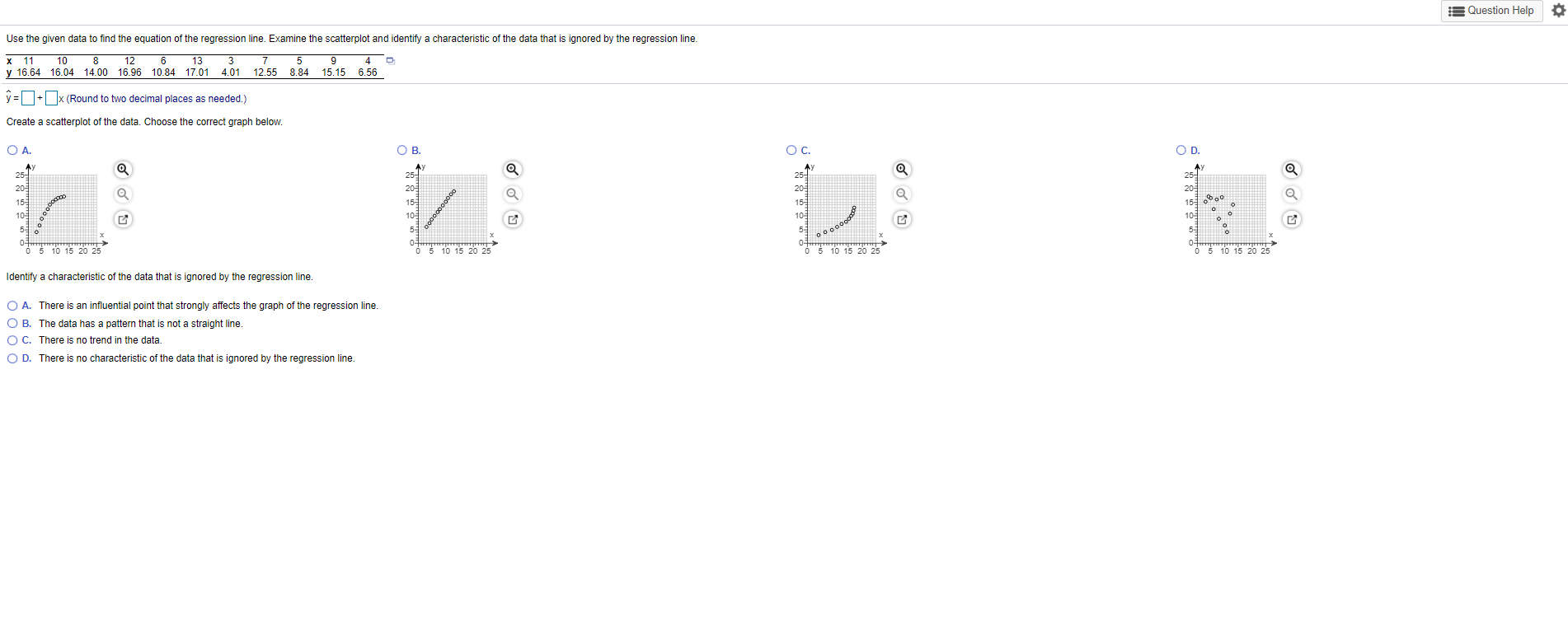 Solved Question Help o Use the given data to find the | Chegg.com
