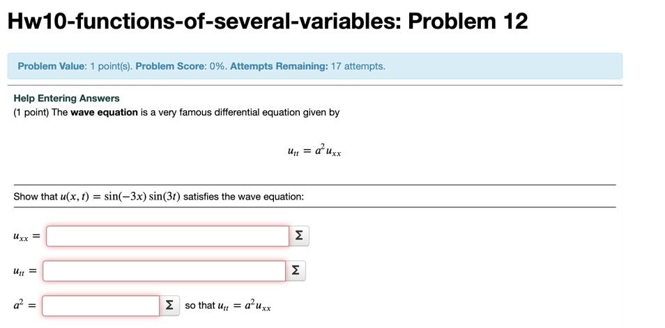 Solved Hw10 Functions Of Several Variables Problem 12