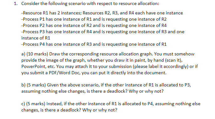 1. Consider the following scenario with respect to | Chegg.com