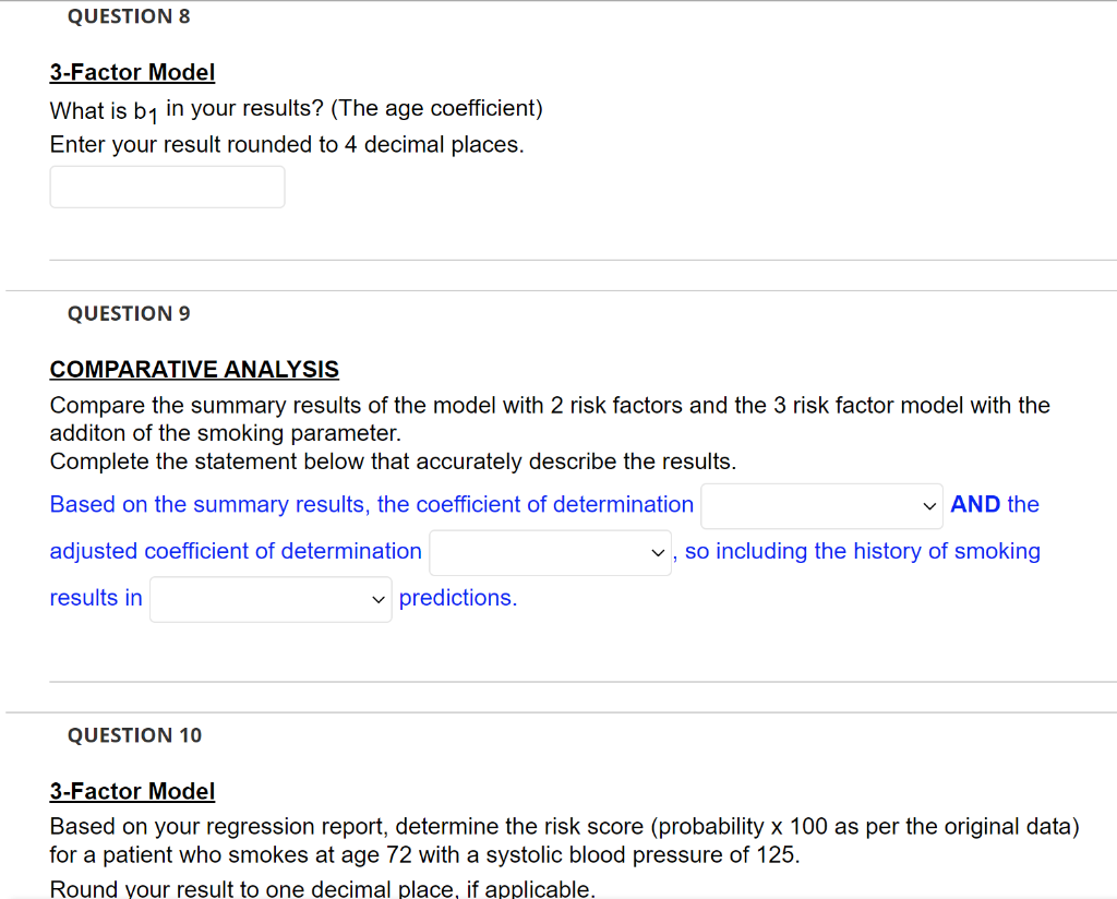 3-Factor Model What is b1 in your results? (The age | Chegg.com