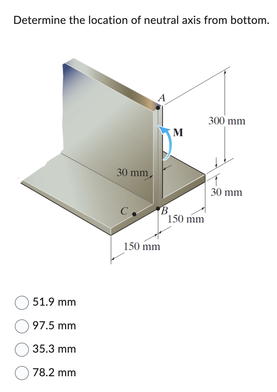 Solved 1.) Determine the location of neutral axis from | Chegg.com