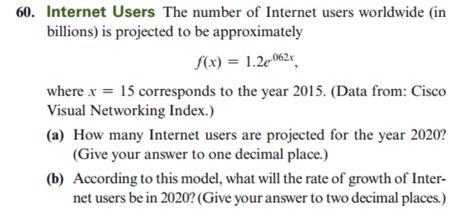 Solved 0. Internet Users The number of Internet users | Chegg.com