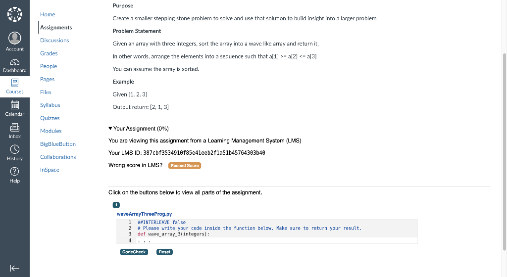 Solved Python Given An Array With Three Integers Sort 9559