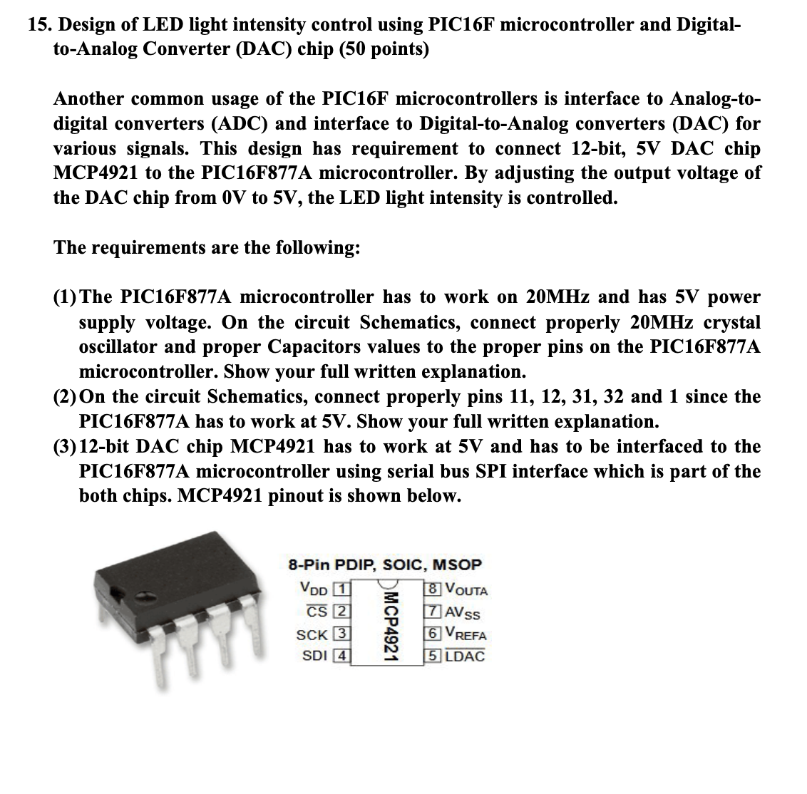 15. Design of LED light intensity control using | Chegg.com