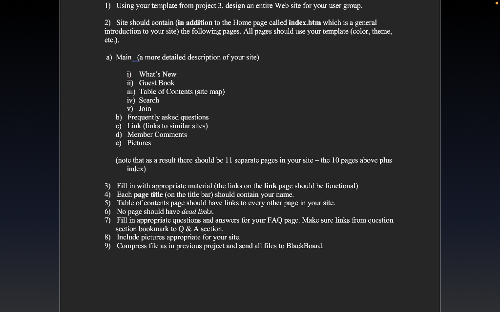 Solved 1) Using your template from project 3, design an | Chegg.com