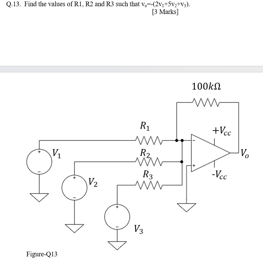 Solved Figure - ﻿Q1Q.13. ﻿Find the values of R1, ﻿R2 ﻿and R3 | Chegg.com