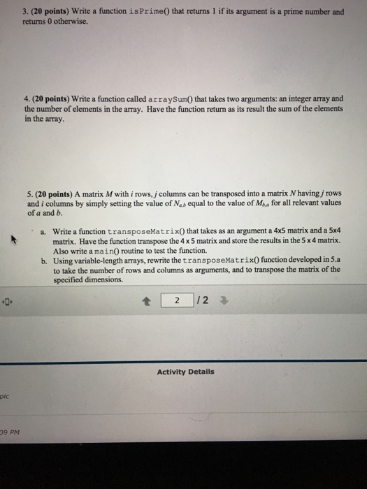 Solved 1. (20 points Write a function that raises an integer | Chegg.com