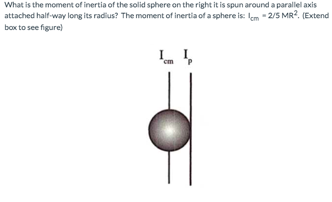 Solved What is the moment of inertia of the solid sphere on | Chegg.com
