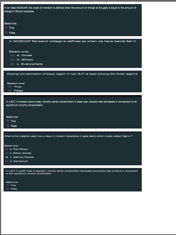 Solved In an ideal MOSCAP, the onset of inversion is defined | Chegg.com