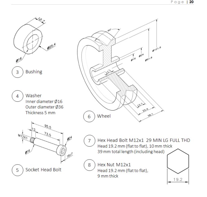 QUESTION 6: Create a general assembly drawing of the | Chegg.com