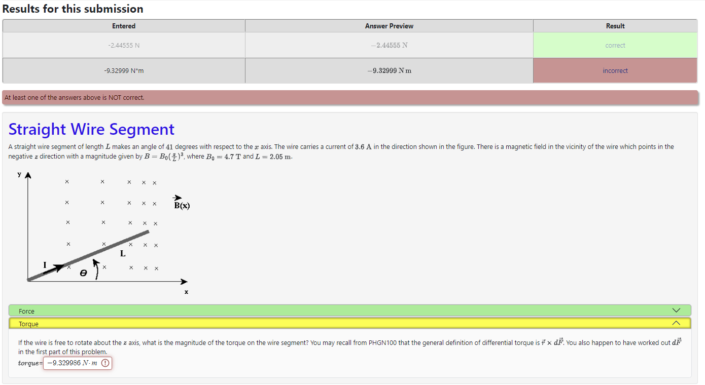 Solved negative z direction with a magnitude given by | Chegg.com