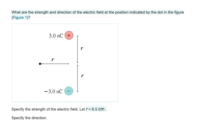 Solved What are the strength and direction of the electric | Chegg.com