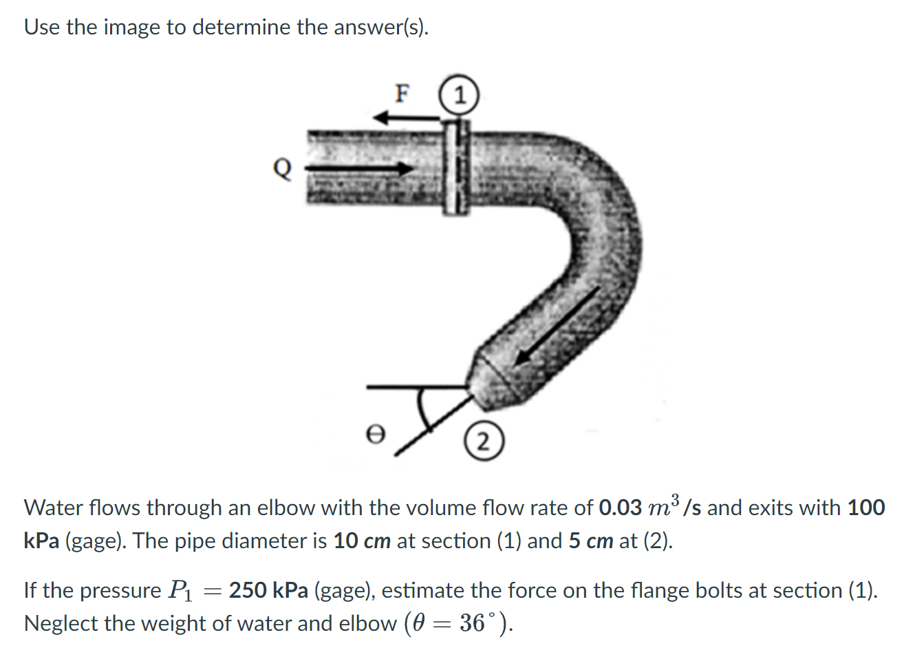 Solved Use the image to determine the answer(s). Water flows | Chegg.com