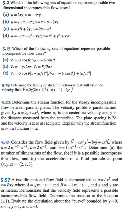 Solved 5.2 Which of the following sets of equations | Chegg.com