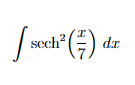 Solved ∫sech2(7x)dx | Chegg.com