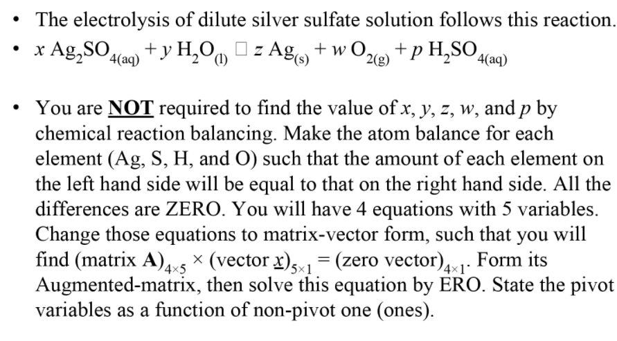Solved The electrolysis of dilute silver sulfate solution | Chegg.com