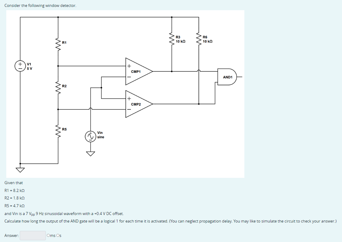 Solved Consider the following window detector. Given that | Chegg.com
