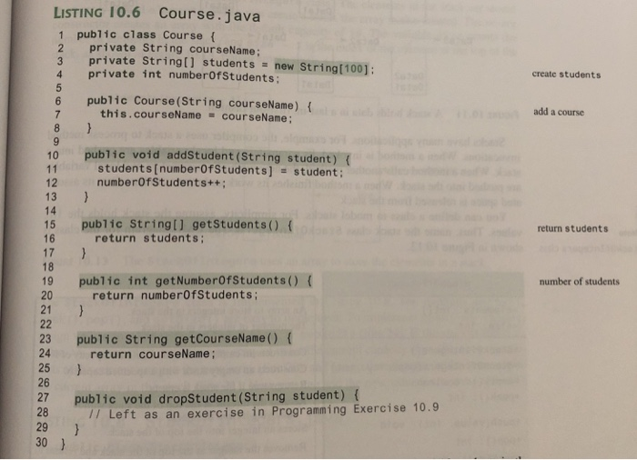 Solved (The Course class) Revise the Course class as | Chegg.com
