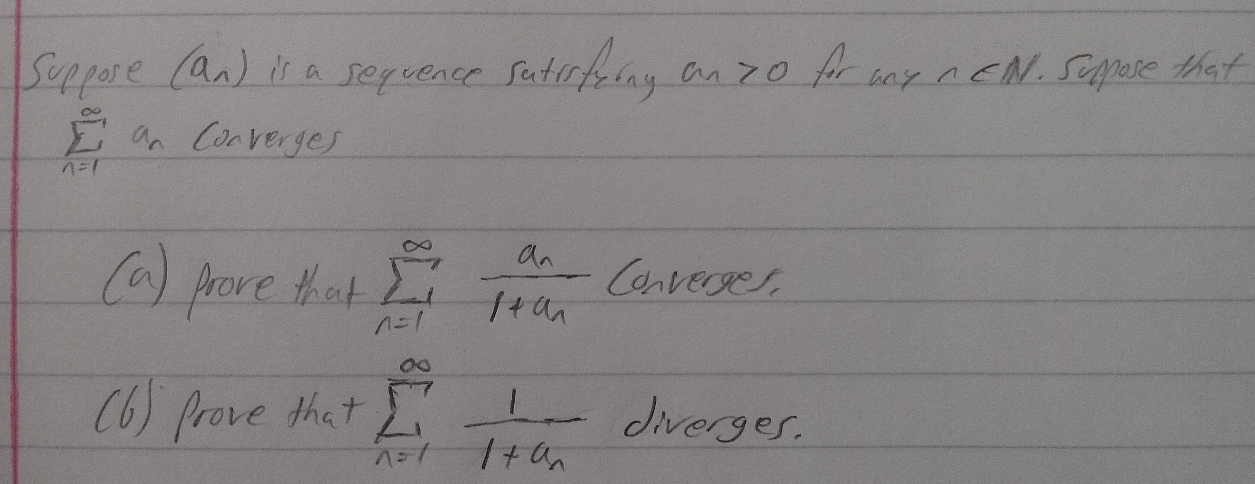 Solved Suppose (an) is a sequence satisfingy an>0 for any | Chegg.com