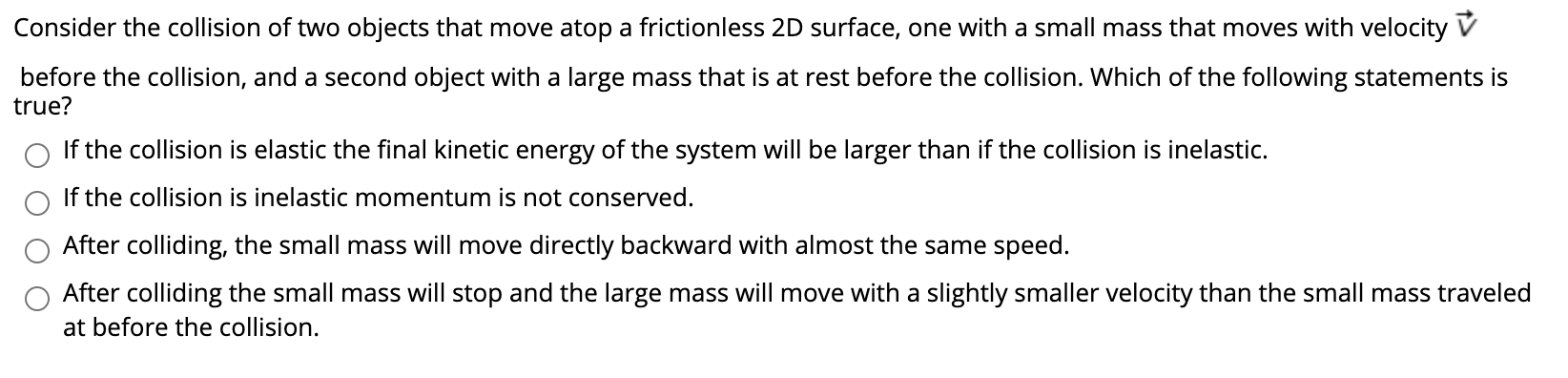 Solved Consider the collision of two objects that move atop | Chegg.com