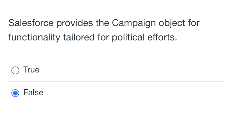 Solved Salesforce provides the Campaign object for | Chegg.com