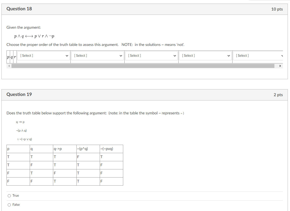 Solved Given the argument: p∧q p∨r∧¬p Choose the proper | Chegg.com