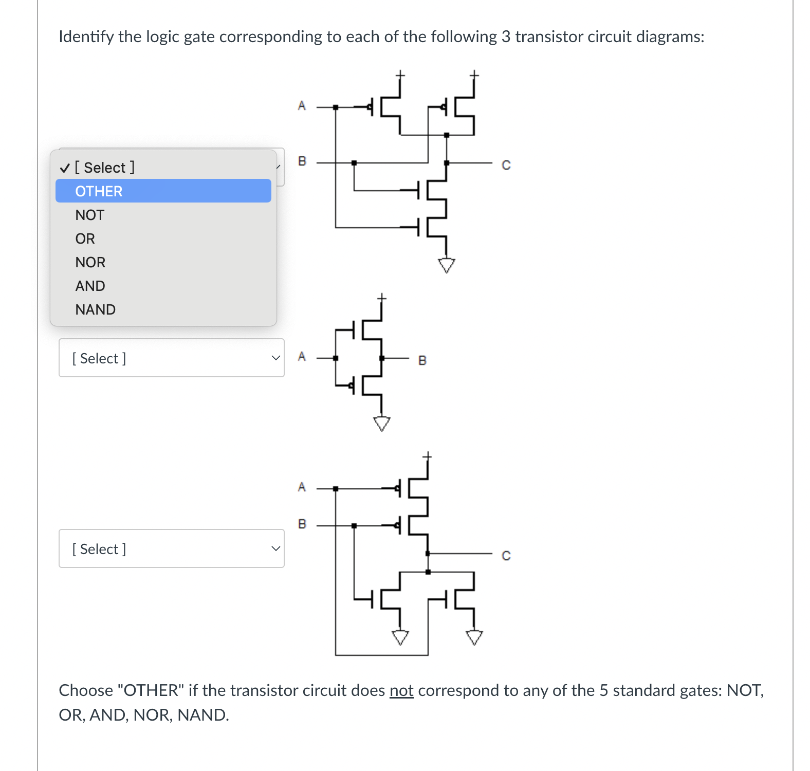 Solved Identify the logic gate corresponding to each of the | Chegg.com