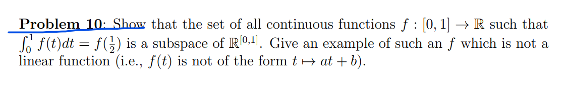 Solved Problem 10: Show that the set of all continuous | Chegg.com
